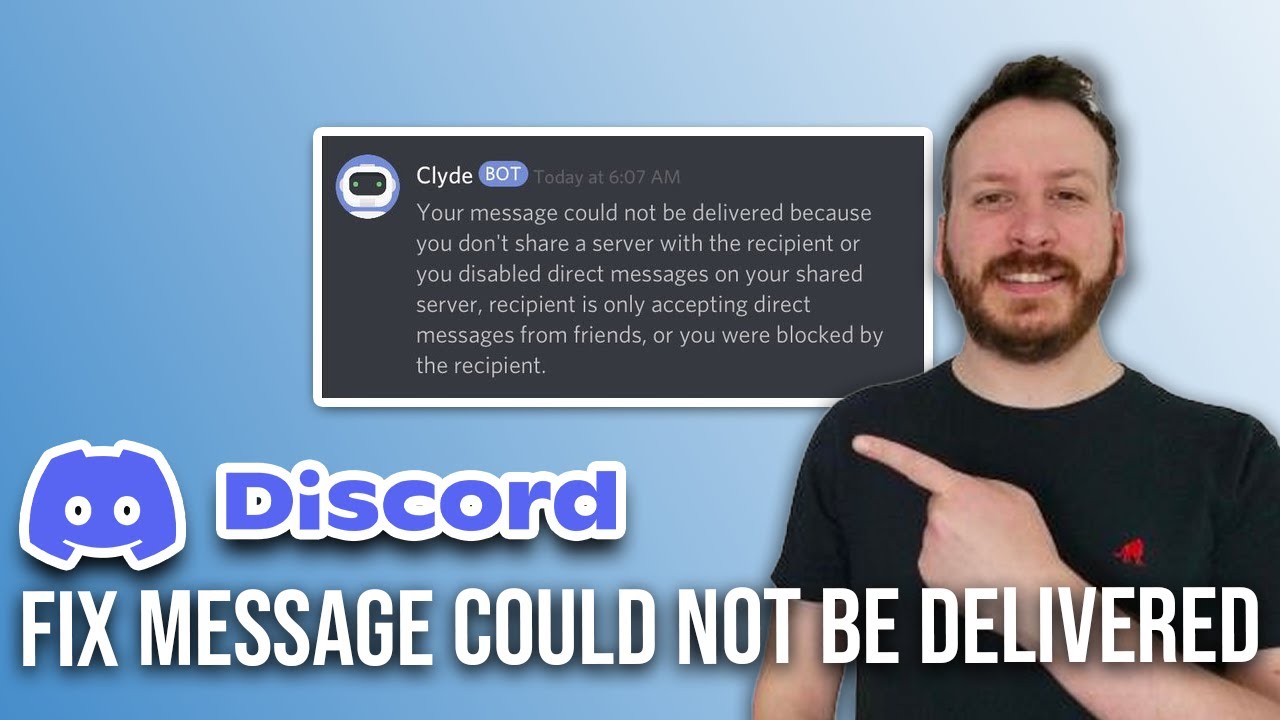 How To Fix Discord Your Message Could Not Be Delivered - YouTube