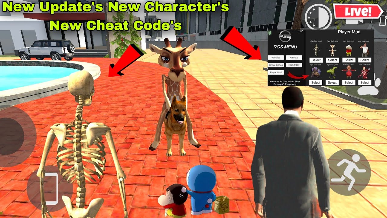 All New Updates New Cheat Codes || Giraffe Man, Micheal & Skeleton ...