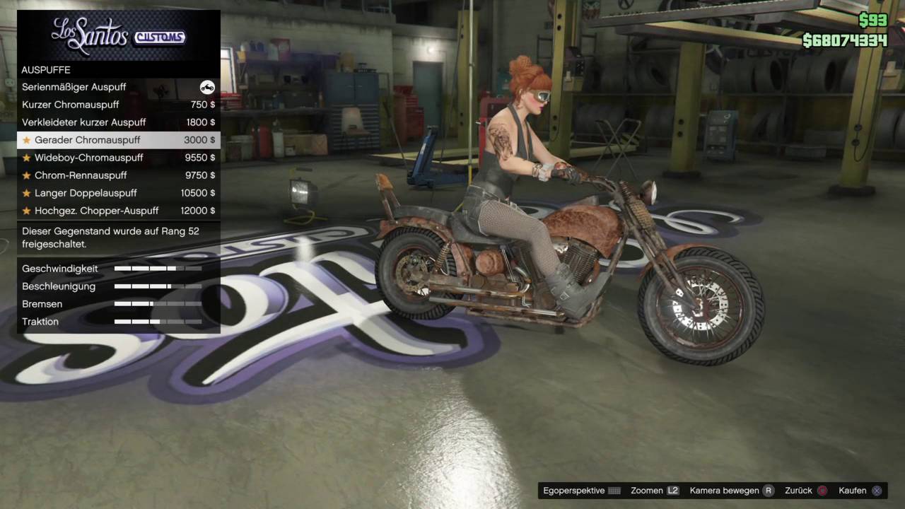 Grand Theft Auto V Online - Biker DLC Western Rat Bike - YouTube