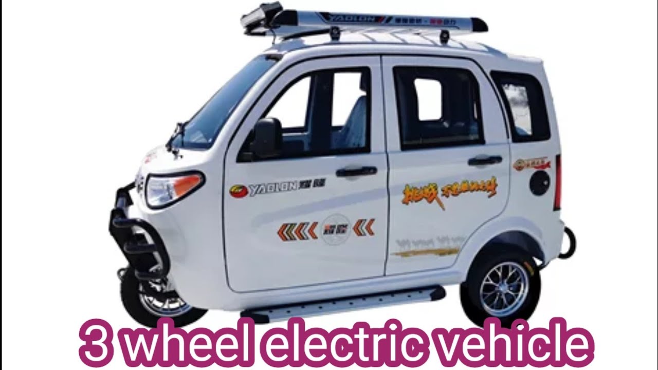 Three wheel motorcycle motor electric passenger tricycle enclosed cabin ...