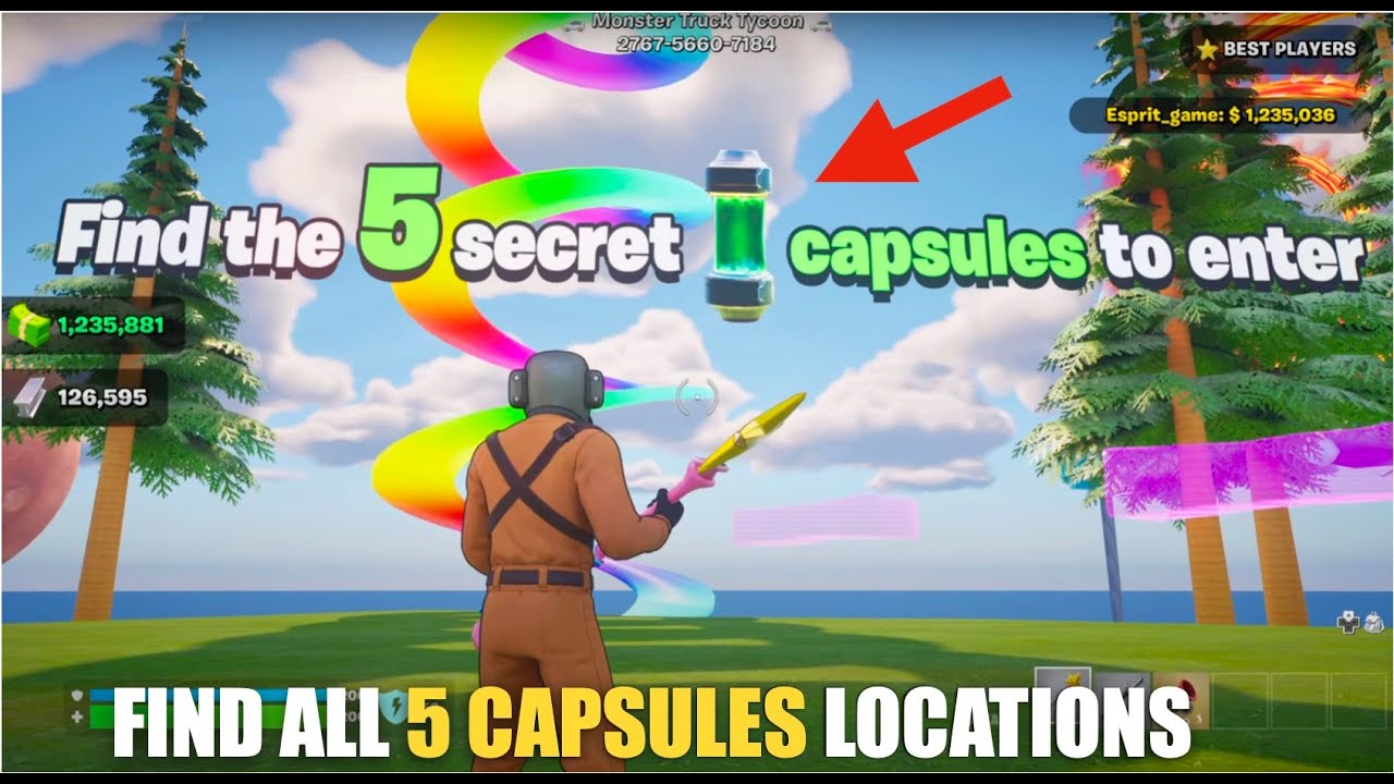 CUSTOM CARS TYCOON 2 MAP FORTNITE CREATIVE - HOW TO FIND ALL 5 CAPSULES ...