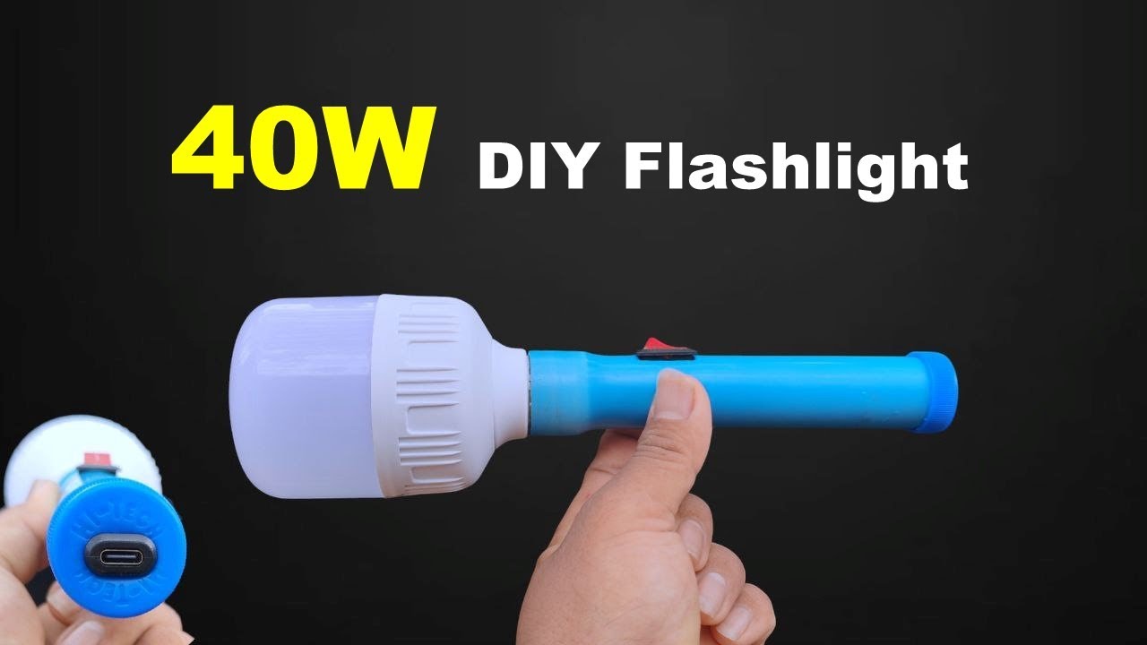 DIY 40W Mini Flashlight: Easy Home Project - YouTube