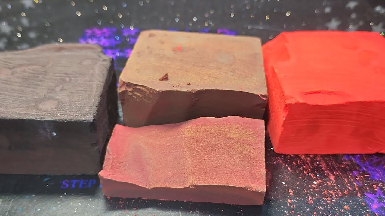 Random Dyed Chalk Blocks | Crispy | Crunchy | ASMR I Oddly Satisfying ...