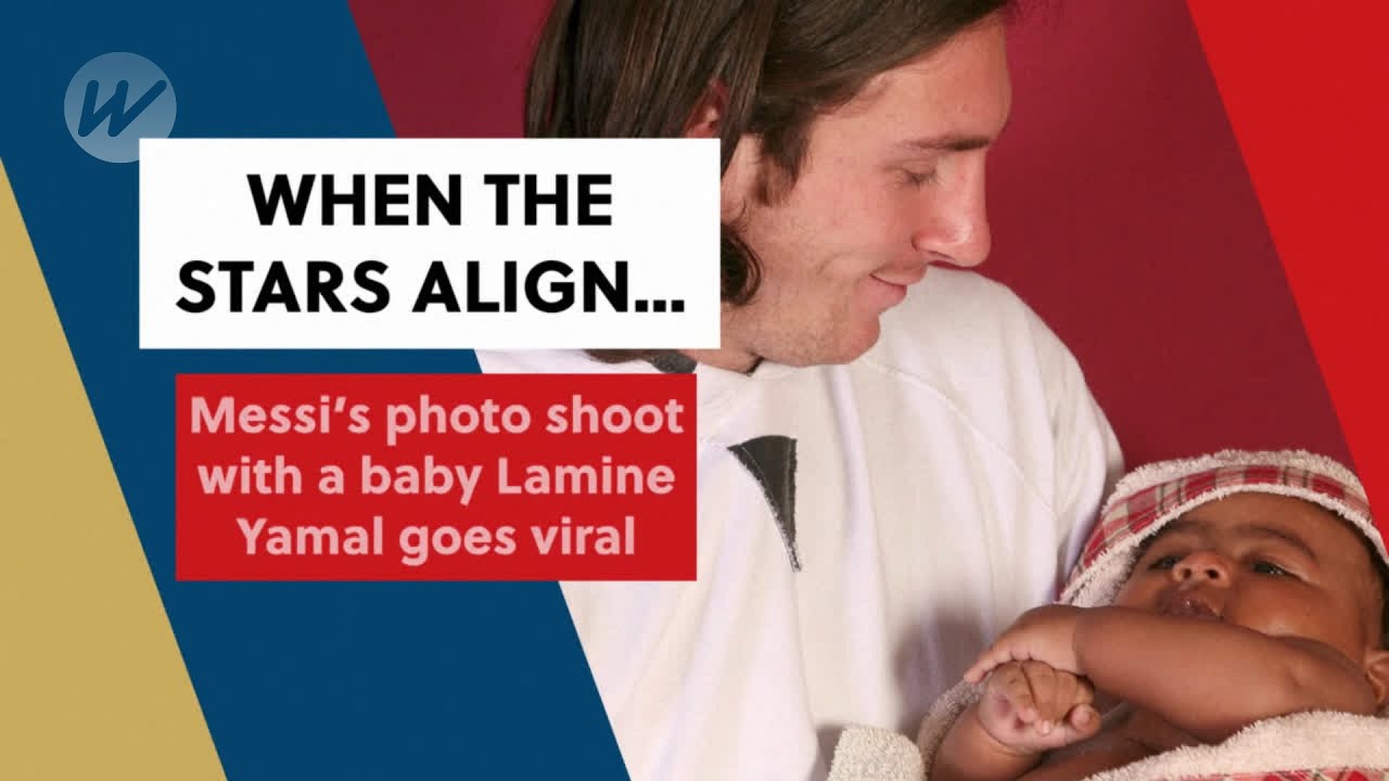 When the stars align... Lionel Messi's photo shoot with a baby Lamine ...