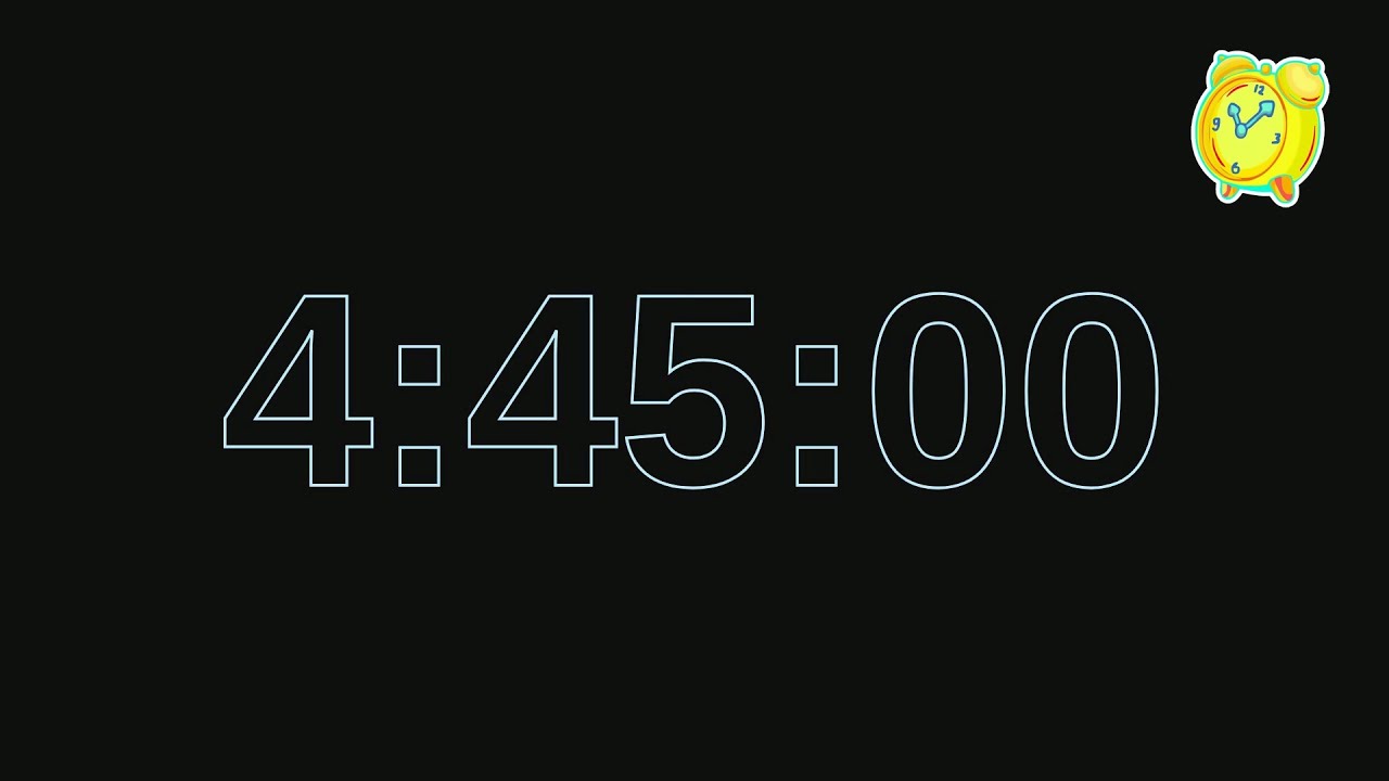 Online 4 hour 45 minute timer alarm clock - YouTube