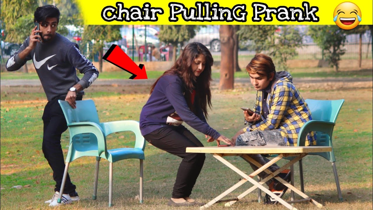 chair pulling prank on girls | BY AJAHSAN - YouTube