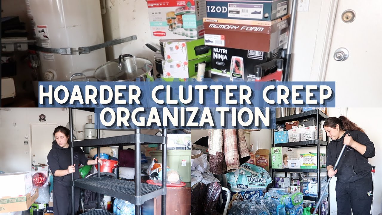HOARDER GARAGE ORGANIZATION | Organizing Clutter Creep - Pt 10 - YouTube