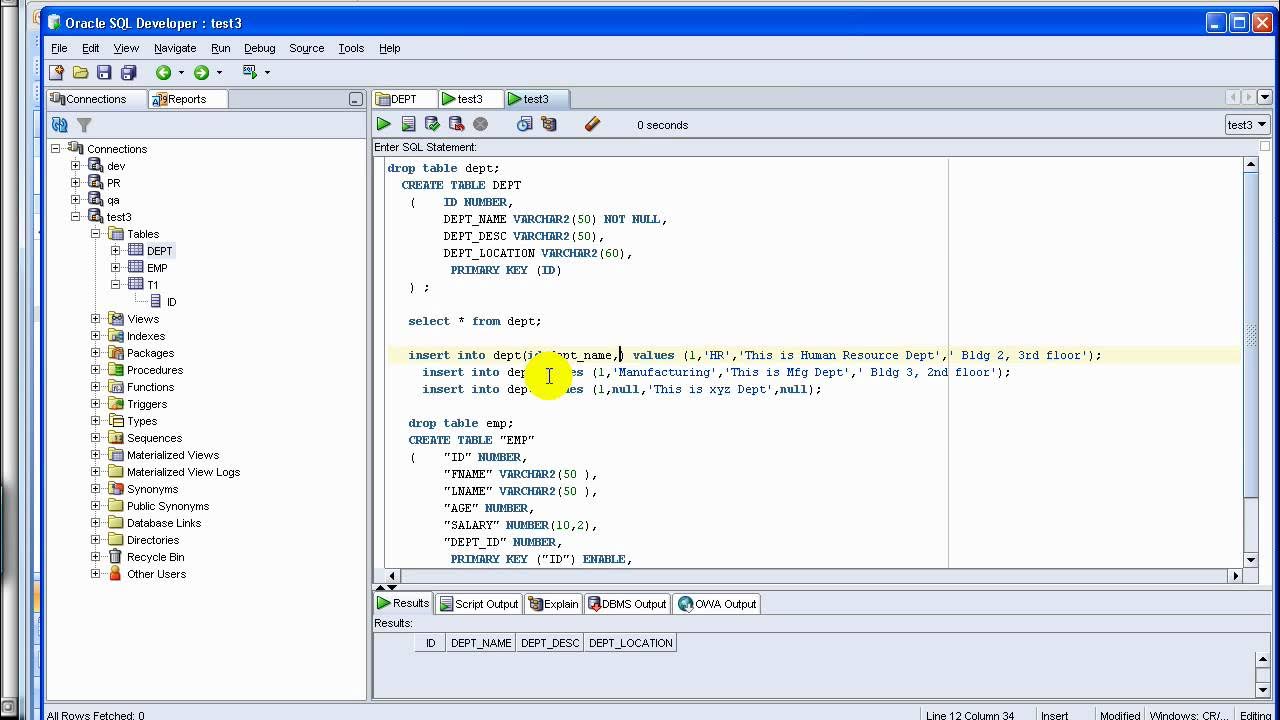 Oracle Tutorial 5 tables 3 - YouTube