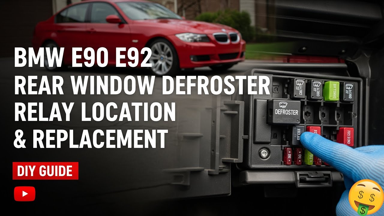 BMW E90 E92 Rear Window Defroster Relay Location & Replacement (DIY ...