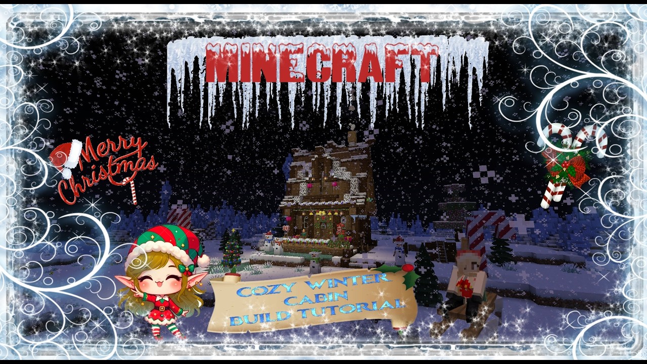 Cozy Winter Cabin Minecraft Build Tutorial | Step-by-Step Fantasy Cabin ...