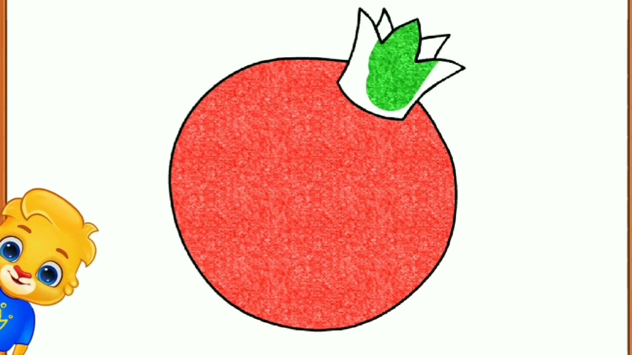 How we draw colorful anar, Easy acrylic drawing for kids, kids drawing ...