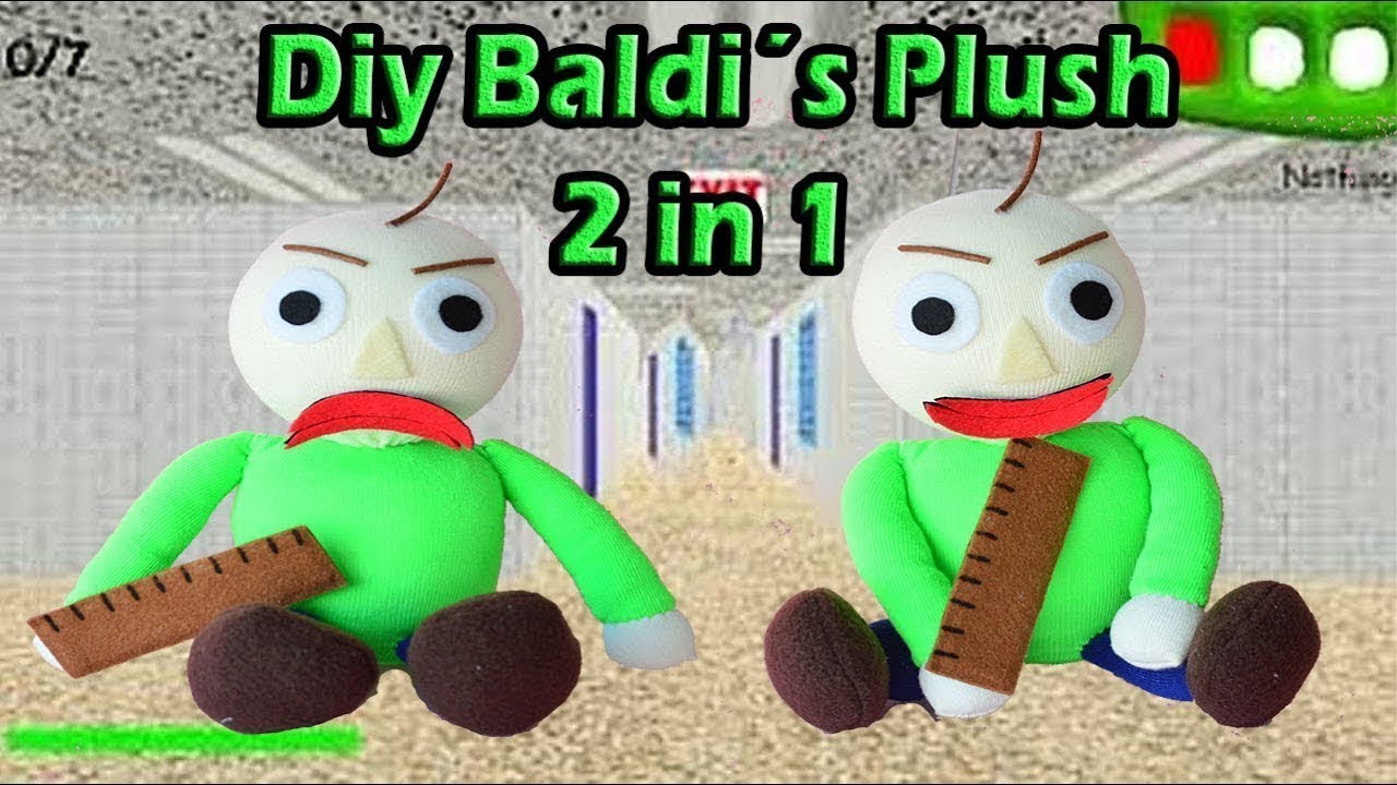 DIY Como Hacer a Baldi's Basics in Education Plush 💚 Moldes Gratuitos ...