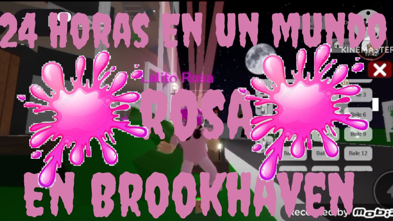 24 horas En Un Mundo De Color Rosa 🩷 En Brookhaven - YouTube