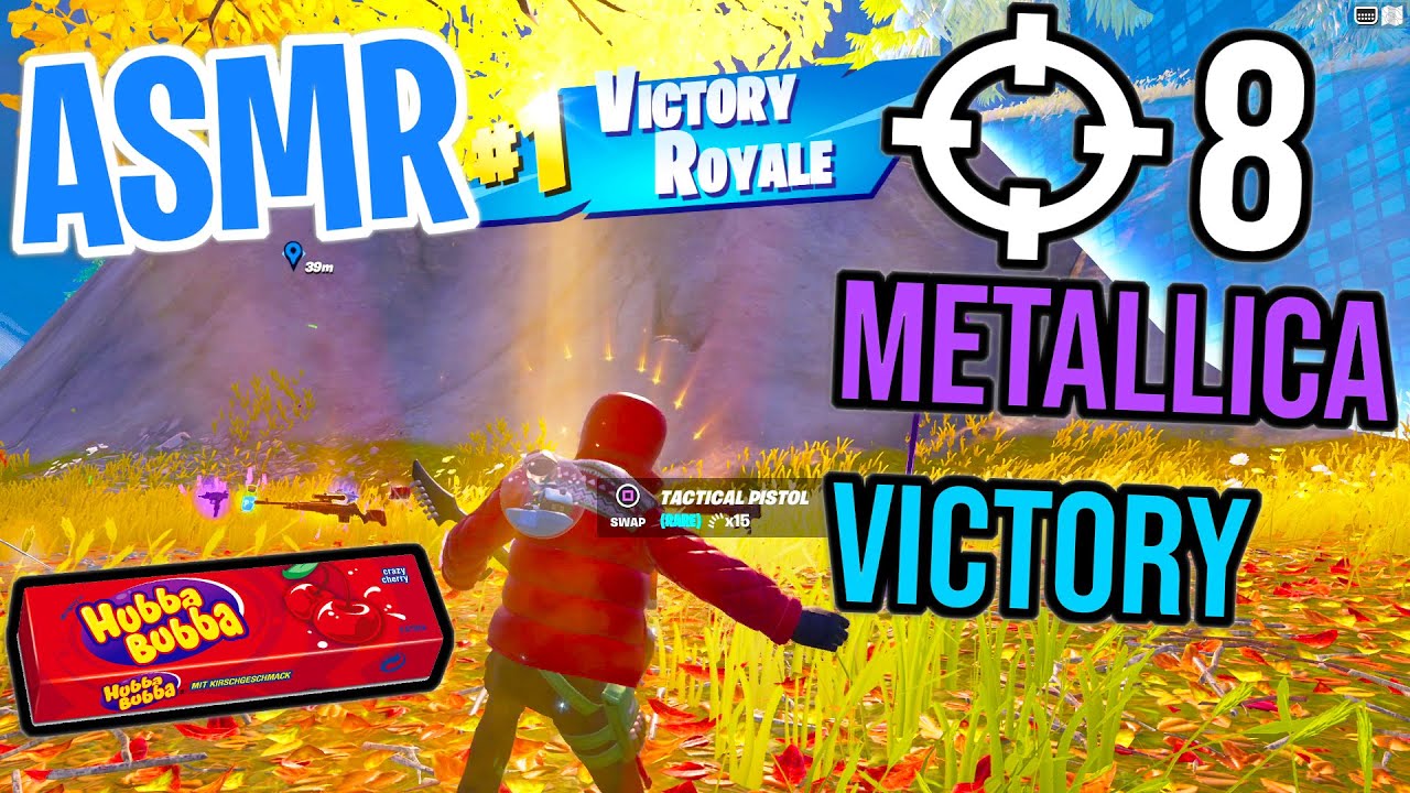 ASMR Gaming 😴 Fortnite Metallica Win! Relaxing Gum Chewing 🎮🎧 ...