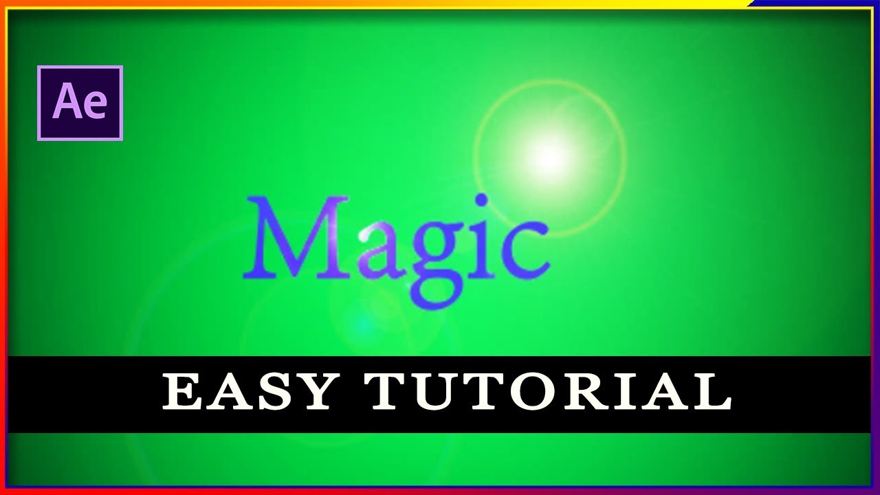 Lens Flare Text Sweet Animation - After Effect Easy Tutorial 2018 - YouTube