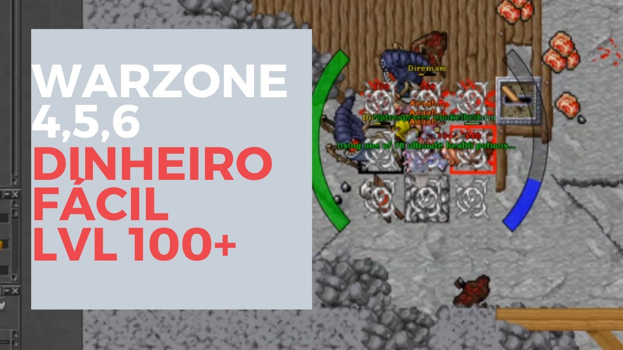 Tibia - Task Warzone 4,5,6 lvl 100+ - Dinheiro fácil e rápido - YouTube
