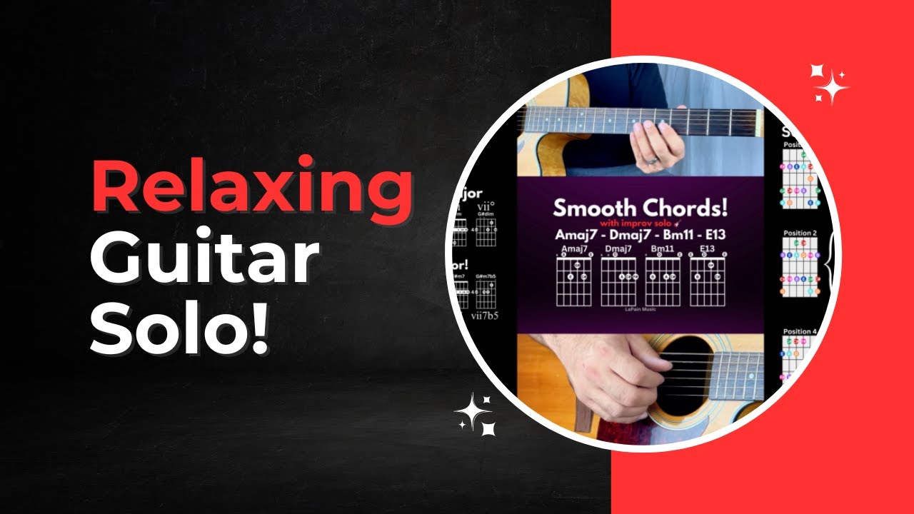 Relaxing improv guitar solo over a great sounding chord progression ...