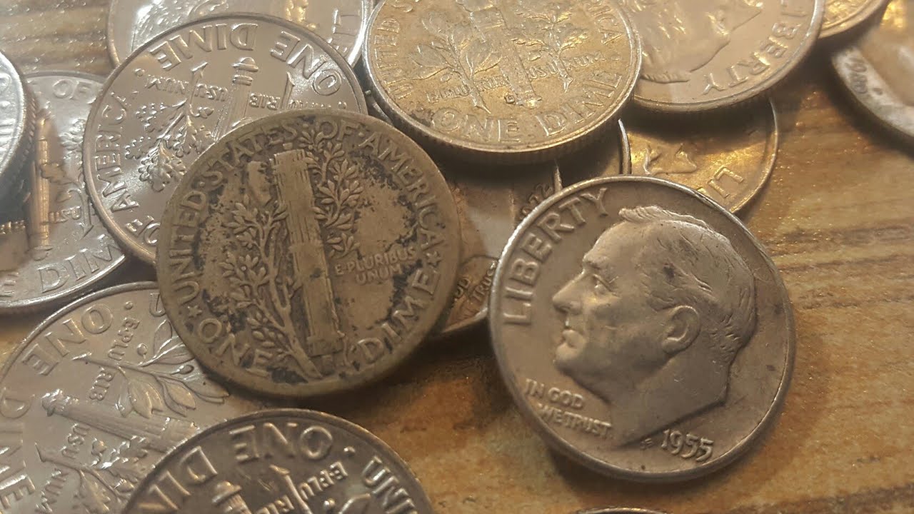 Coin Roll Hunting Dimes! Multiple SILVERS!!! - YouTube