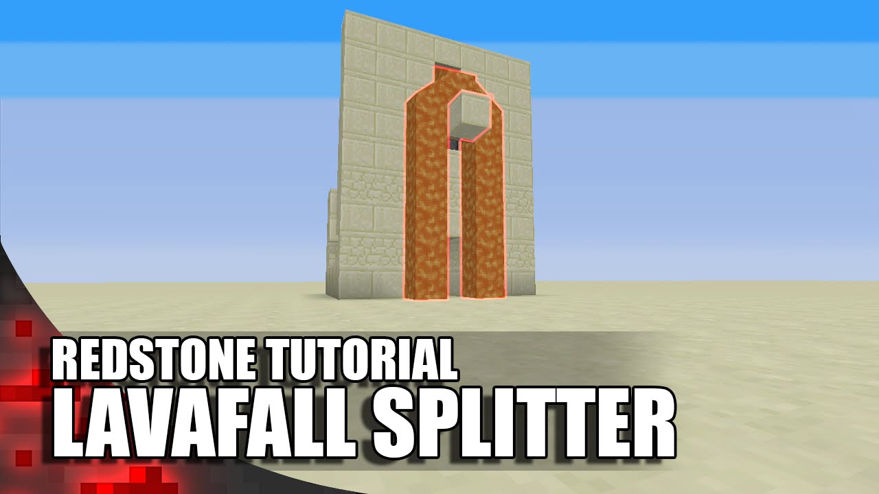 Minecraft: Simple Lava Waterfall Splitter - YouTube