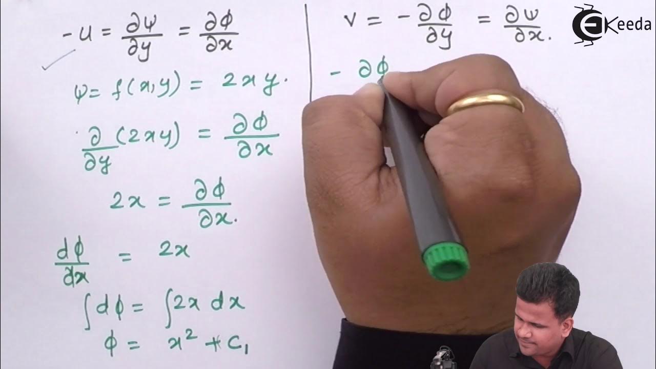 Problem No 3 on Velocity Potential Function and Streamline Function - Fluid Mechanics 1 - YouTube