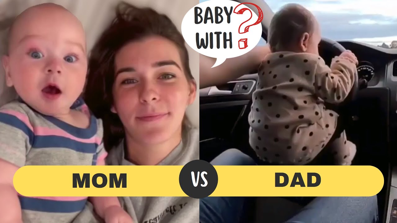 Mom with Baby vs Dad with Baby | Who handle babies Better? | Mom vs Dad ...
