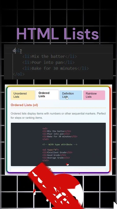 Html Lists Web Tech Shorts Viralshorts Coding Youtube