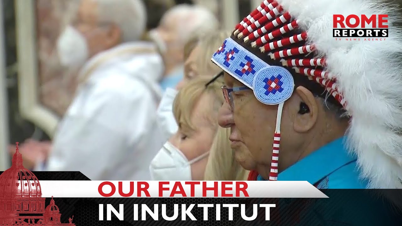 Inuit delegation sings Our Father in native language before # ...