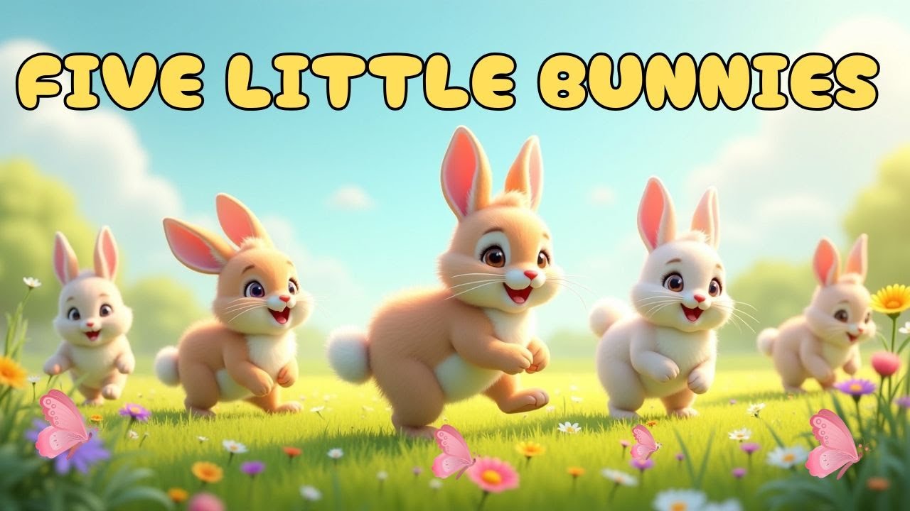 Five Little Bunnies | Nursery Rhymes & Kids Song | Kids Songs | Baby ...