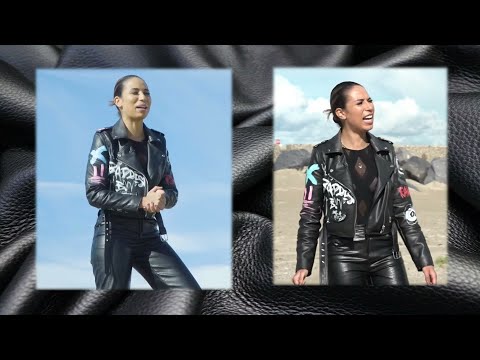 Quassima in Leather Jacket and Leather Pants