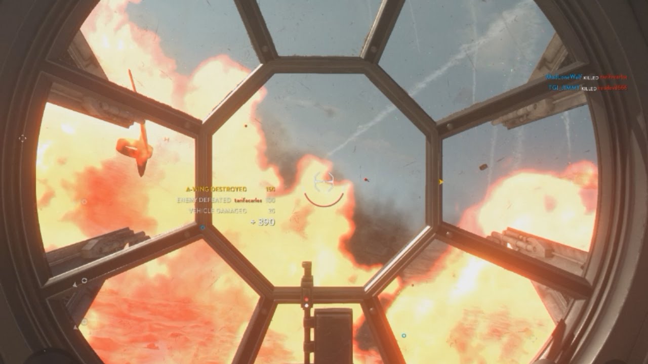 Star Wars Battlefront Fighter Squadron - TIE Fighter Killing Spree ...