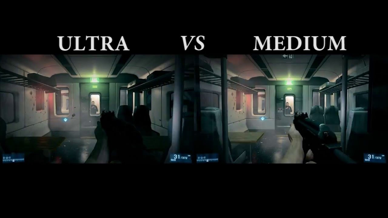 Battlefield 3 Graphics Side by Side Comparison ULTRA vs HIGH MEDIUM LOW ...