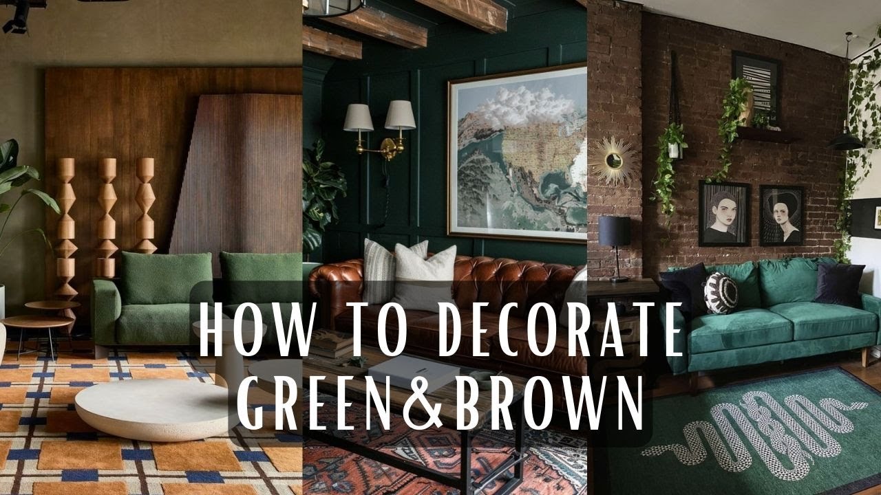 100 Green&Brown Living Room Decoration Ideas. Color Combo for Living ...