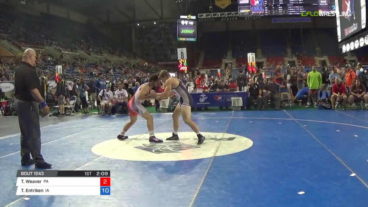 Junior GR 170 Consi of 16 #1 - Tanner Weaver (PA) vs. Taylan Entriken ...