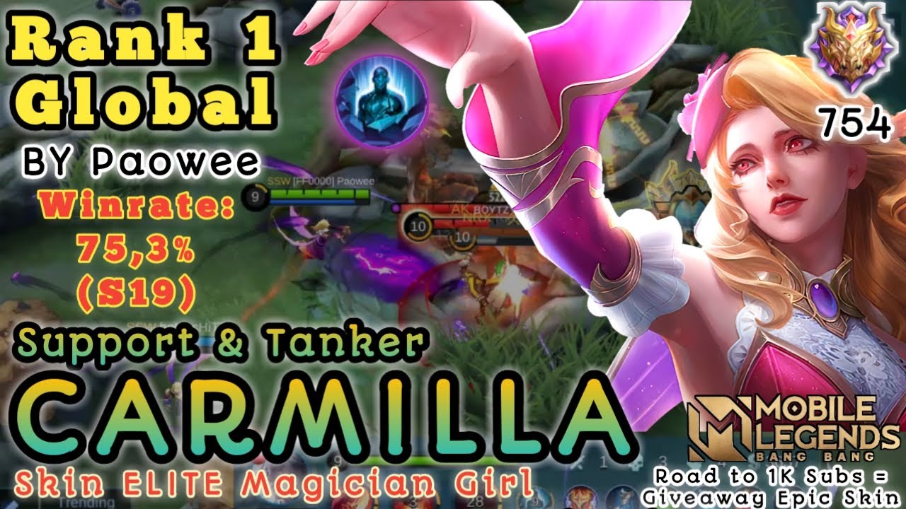 Tanker CARMILLA Top 1 Global CARMILLA Best Build and Emblem Gameplay ...