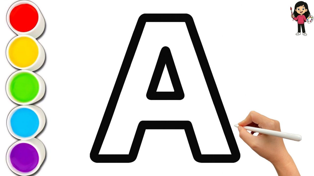 How To Draw, Color And Learn ABC Alphabet For Toddlers - YouTube