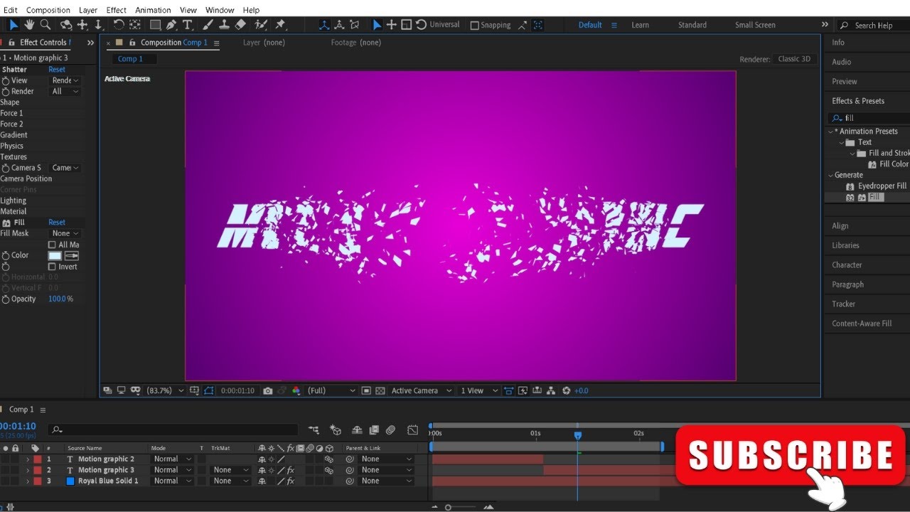 After effect text Break tutorial।।after effect tutorial।।how to break text in after effects ...