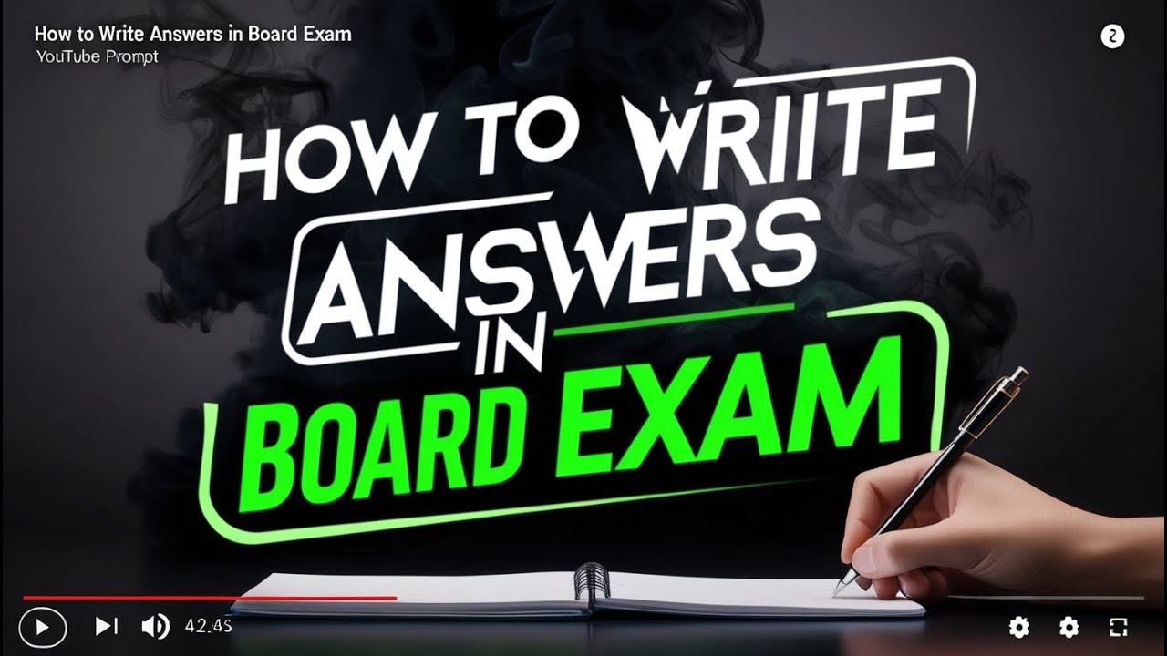 How to write answers in board exams - YouTube