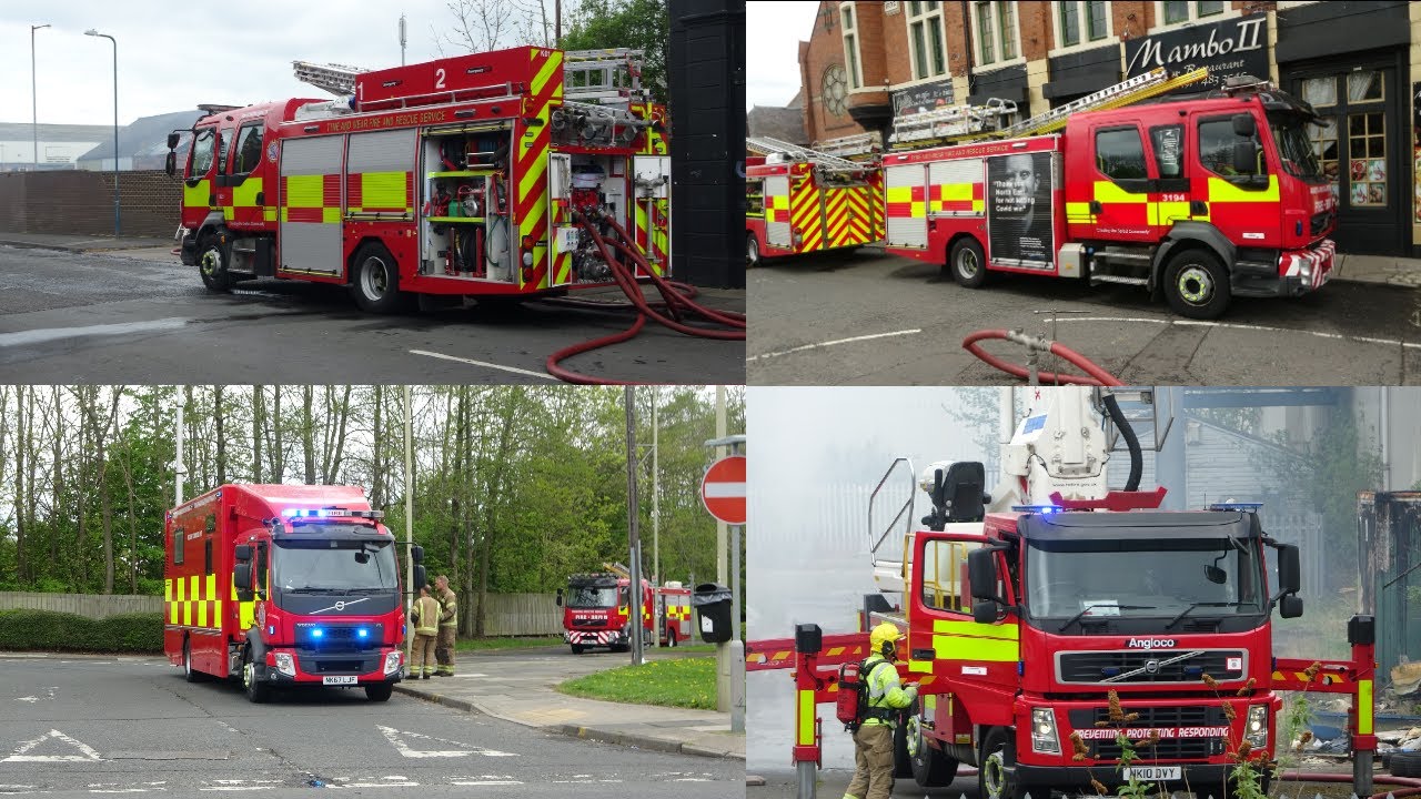 **ON SCENE** Building Fire in Hebburn **AIREL LADDER PLATFORM** - YouTube