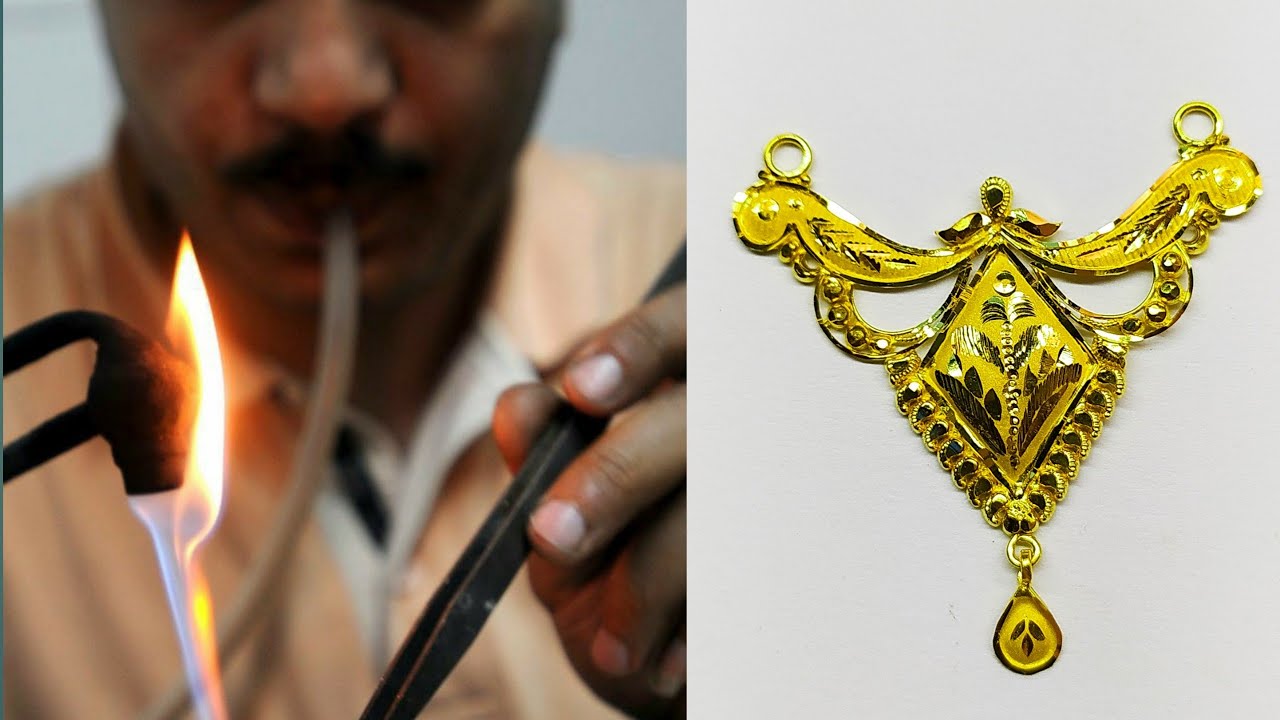 Latest 22Karat Gold Pendant Making | Handmade Gold Pendant | Handmade ...