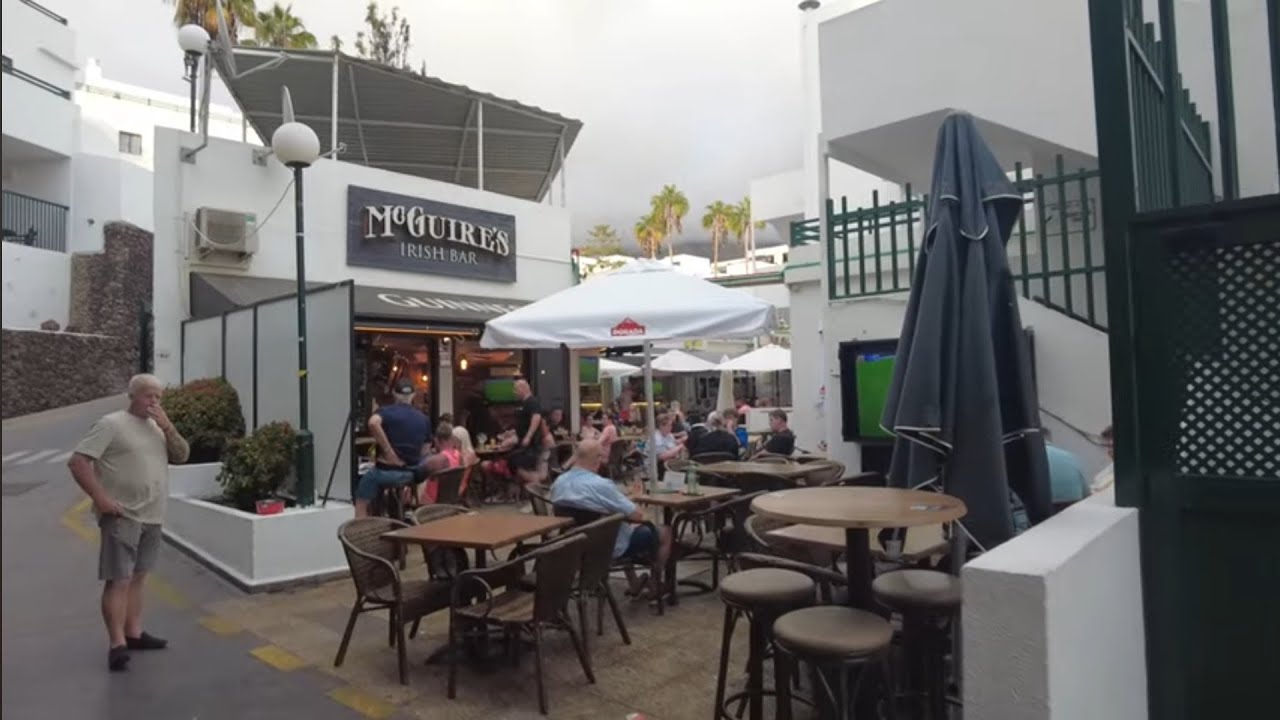 TENERIFE Costa Adeje - Sunset Harbour To Sunset Bay Hotel - YouTube