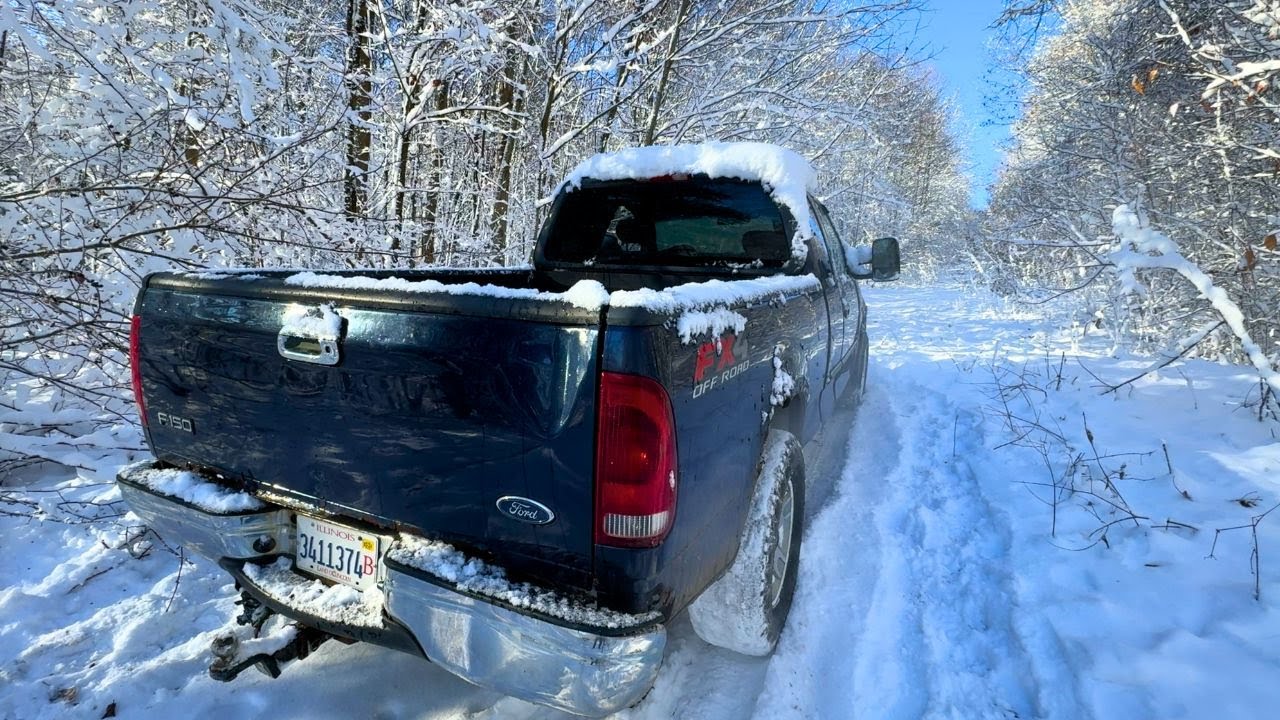 Old Rusty F150 4x4 in Deep Snow Off Road - YouTube