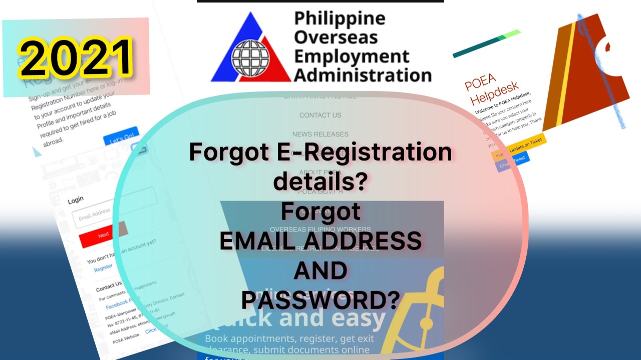 POEA E Registration RECOVERY FORGOT ACCOUNT E MAIL ADDRESS AND poea-e-registration-recovery-forgot-account-e-mail-address-and