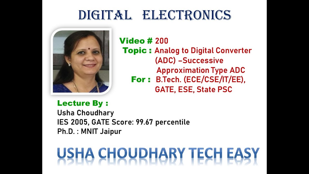 Video # 200 Analog to Digital Converter (ADC) - Successive Approximation Type ADC - YouTube