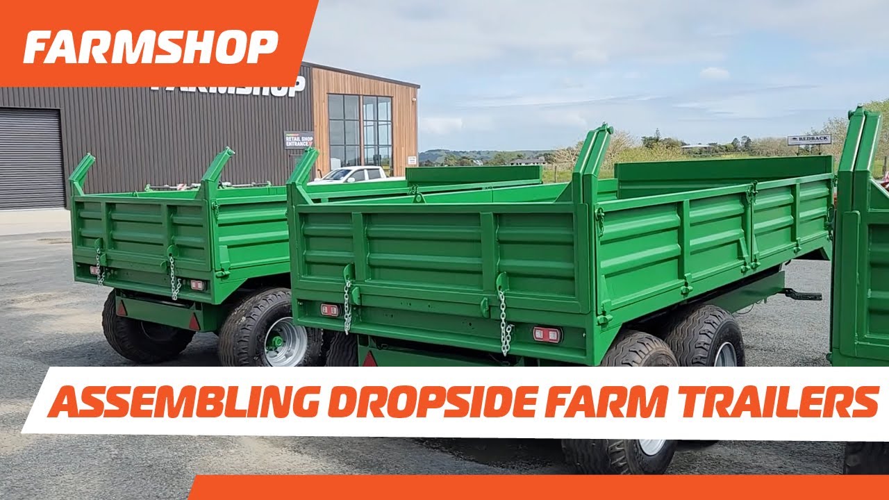 Assembling Farm Trailers drop side tip trailers for tractors - YouTube