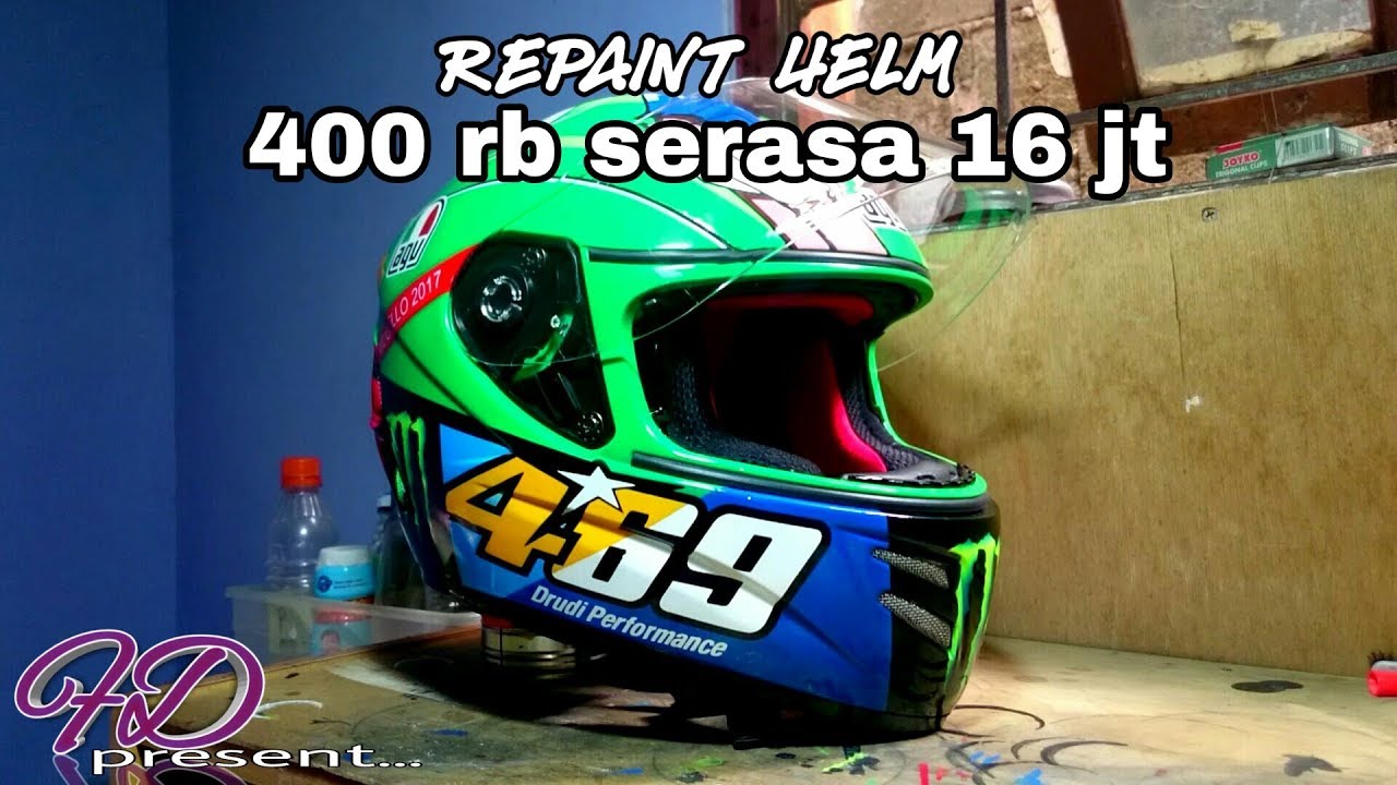 Repaint helm murah jadi mahal;agv GPR mugello 2017 Rossi limited ...