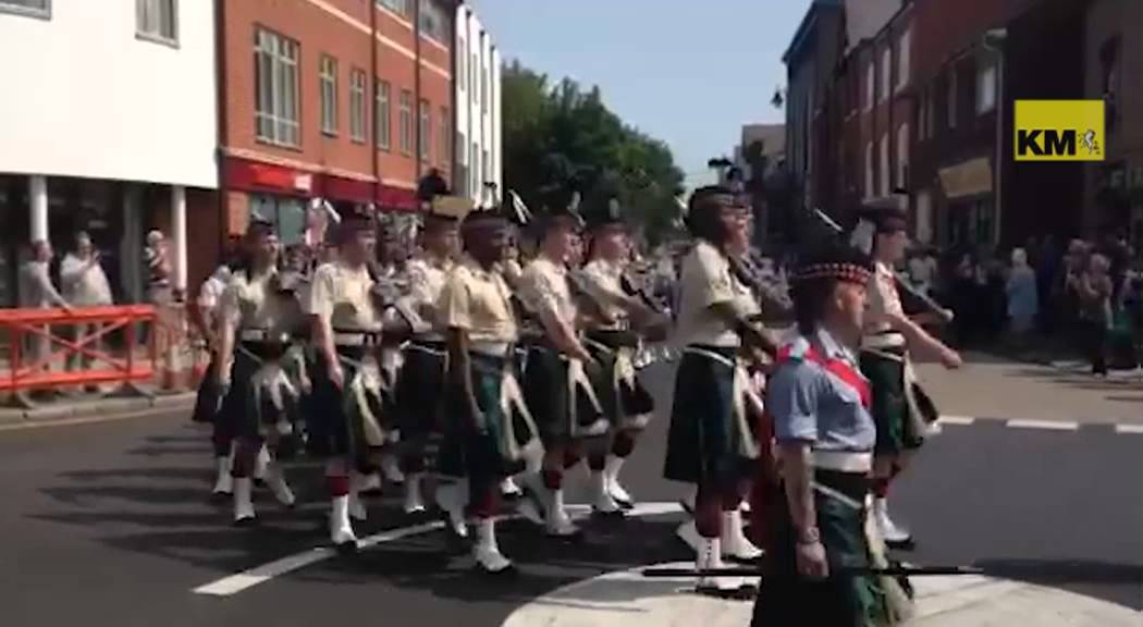 5 Scots final parade through Canterbury - YouTube