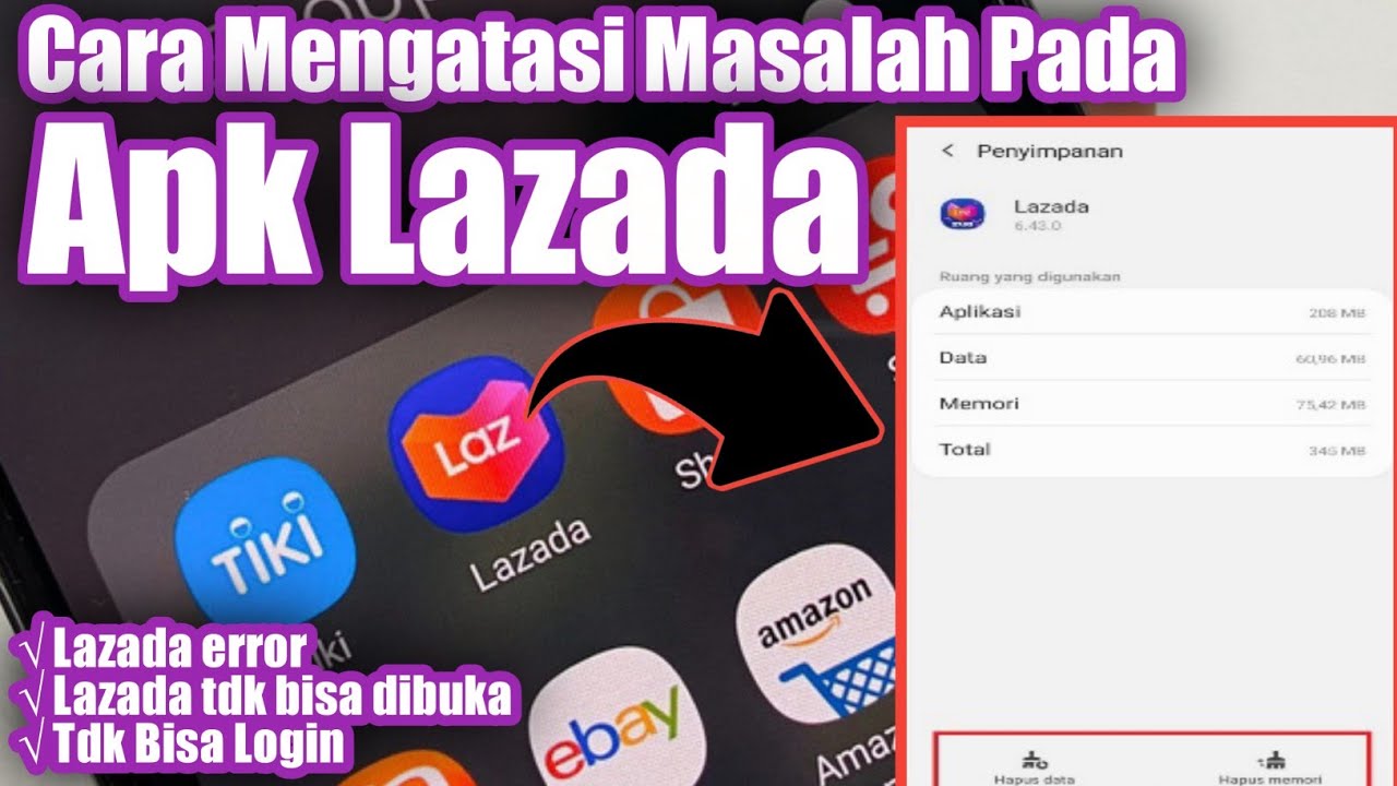 Cara Mengatasi Masalah Pada Aplikasi Lazada || Cara Atasi Lazada Error ...