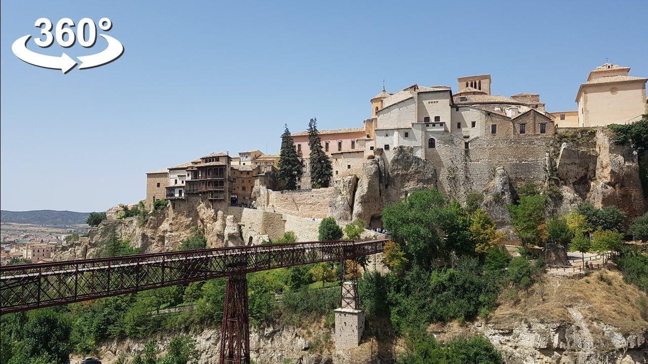 View of San Pablo Bridge, Cuenca, Spain, VR 360 video - YouTube