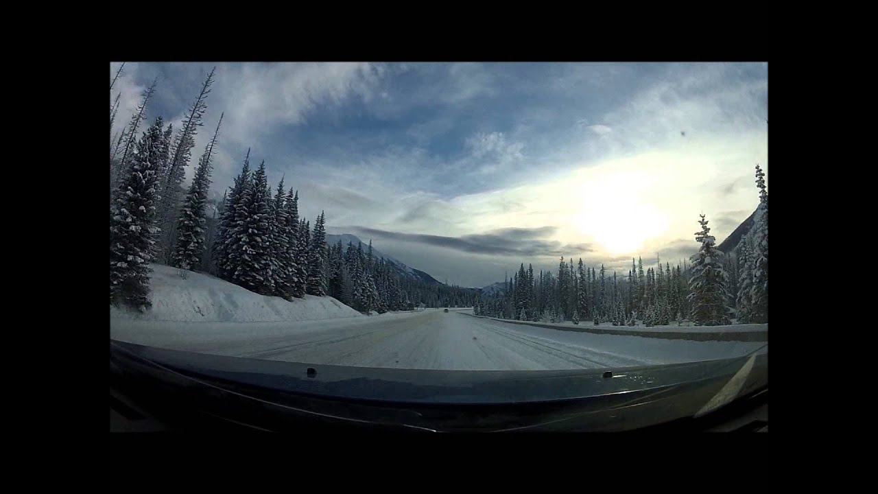 Timelapse drive of AB/BC Highway 93, between Castle Junction and Radium ...