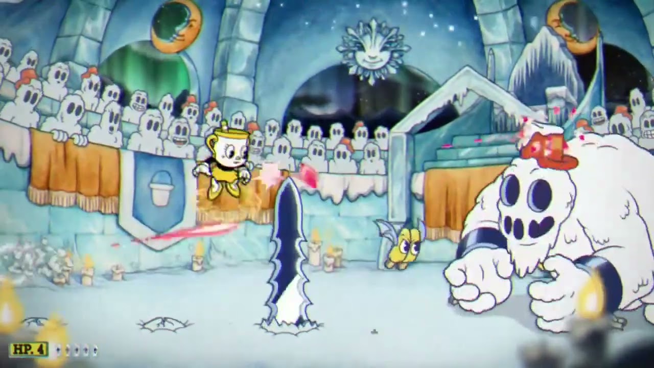 Mortimer freeze Cuphead boss fight - YouTube